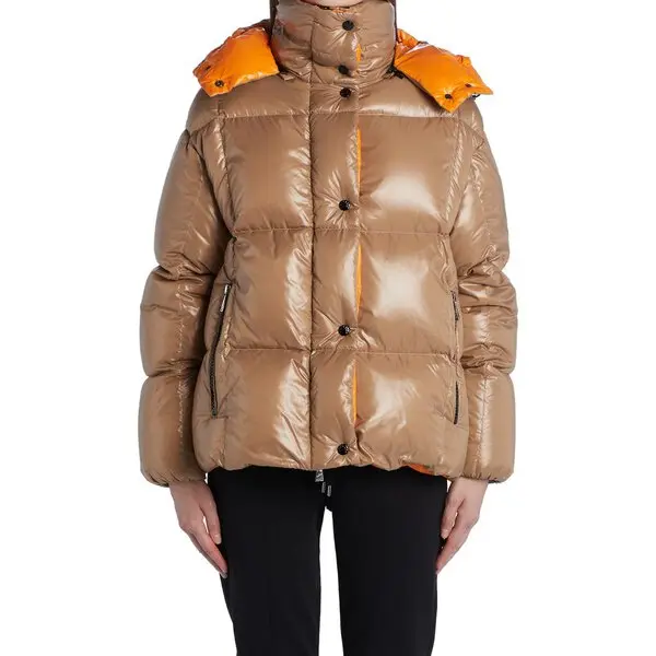 Moncler Parana Water Resistant Down Puffer Jacket - Open Beige