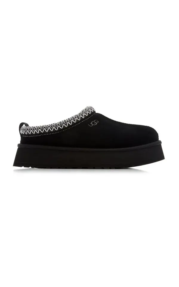UGG Taz Sheepskin Platform Slippers - Black