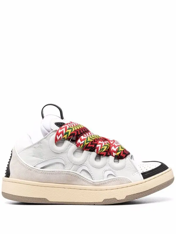 LANVIN Curb Lace-up Sneakers - White