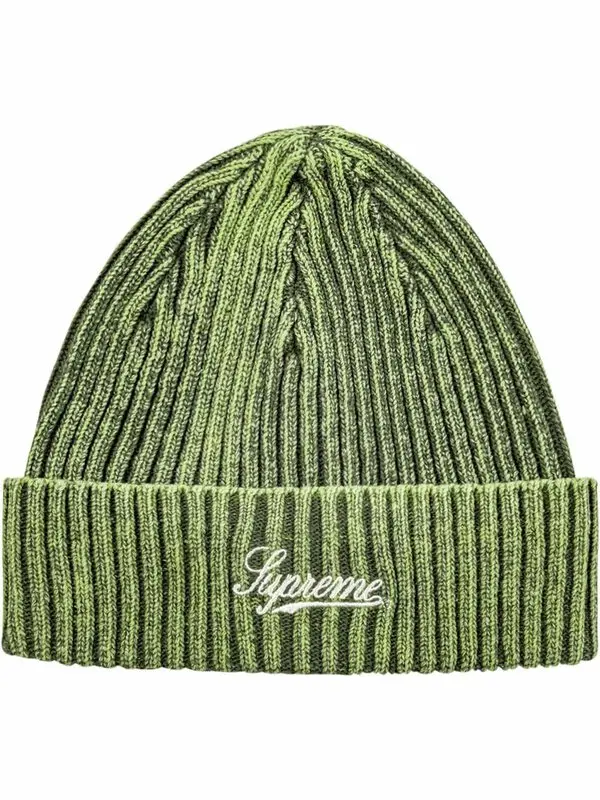 Supreme Bleached Rib Beanie - Green | Editorialist