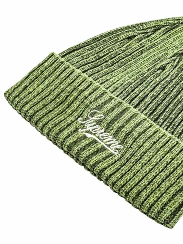 Supreme Bleached Rib Beanie - Green | Editorialist