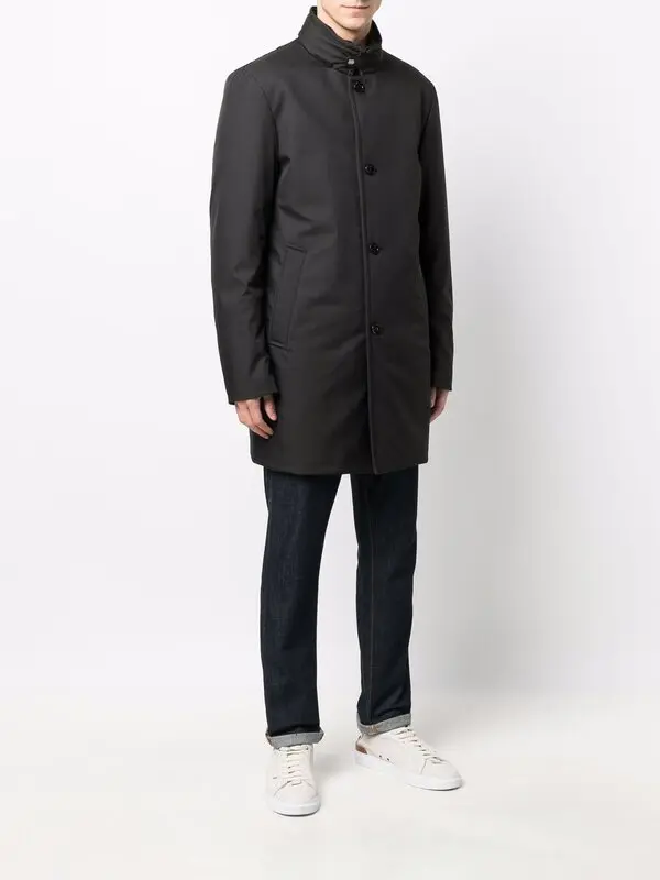 MOORER Single-breasted Feather-down Quilted Coat