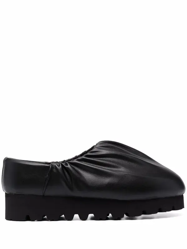 YUME YUME Camp Ruched Mules - Black