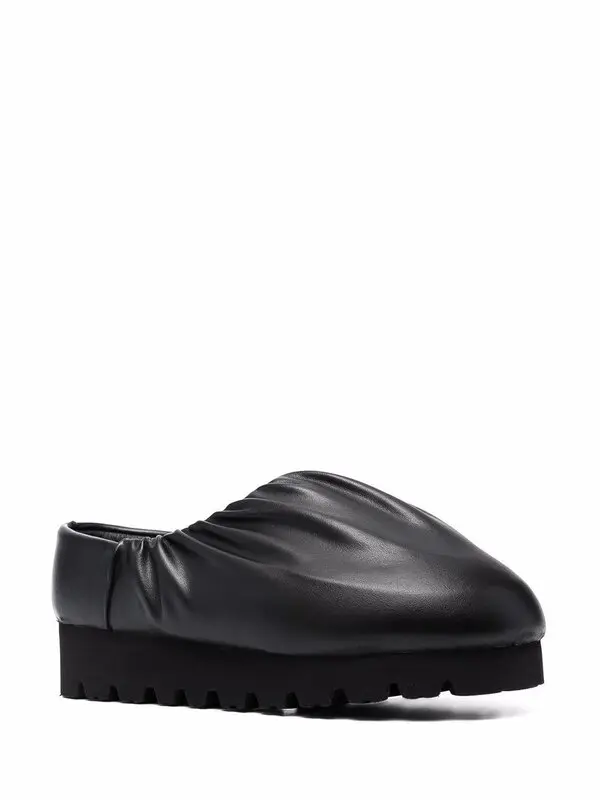 YUME YUME Camp Ruched Mules - Black