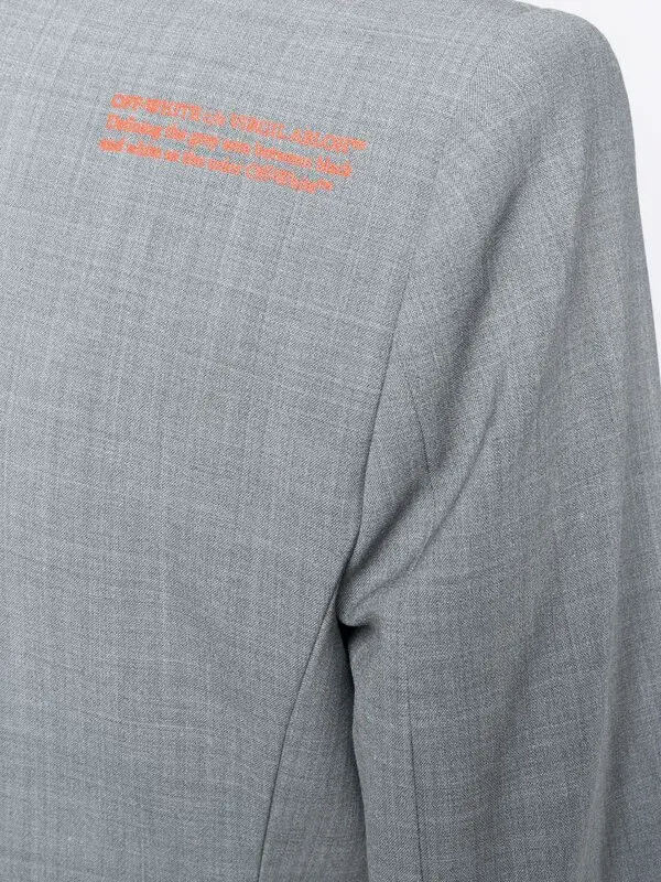 Off-White Text-print Tailored Blazer