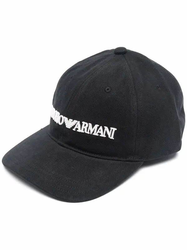 Emporio Armani Embroidered-logo Baseball Cap - Black