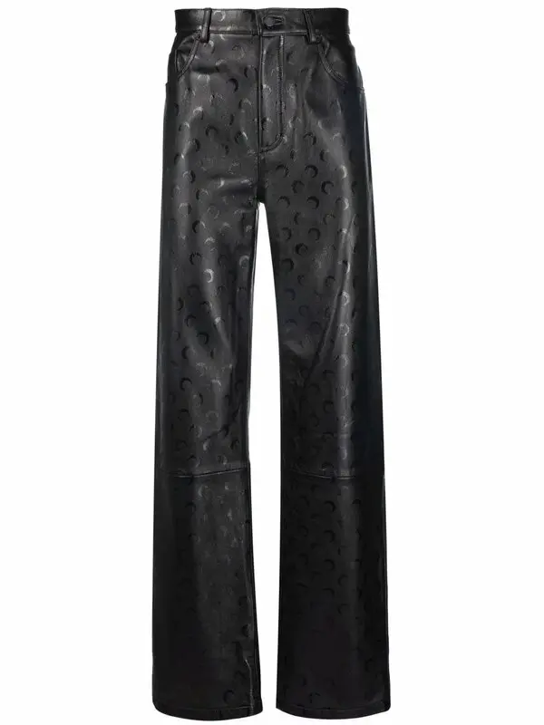 MARINE SERRE Crescent-moon Print Trousers