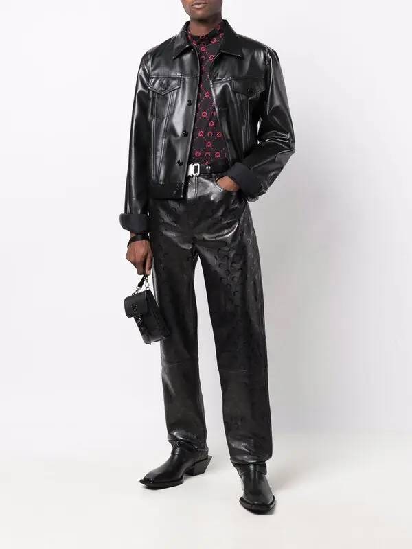 MARINE SERRE Crescent-moon Print Trousers