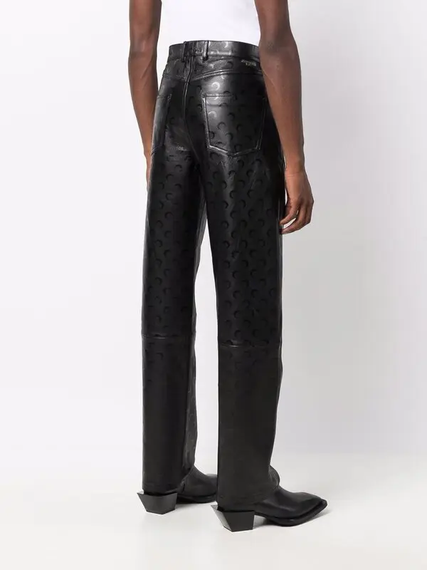 MARINE SERRE Crescent-moon Print Trousers