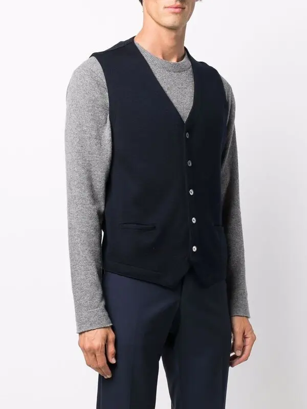 FILERIA Knitted Sweater Vest - Blue