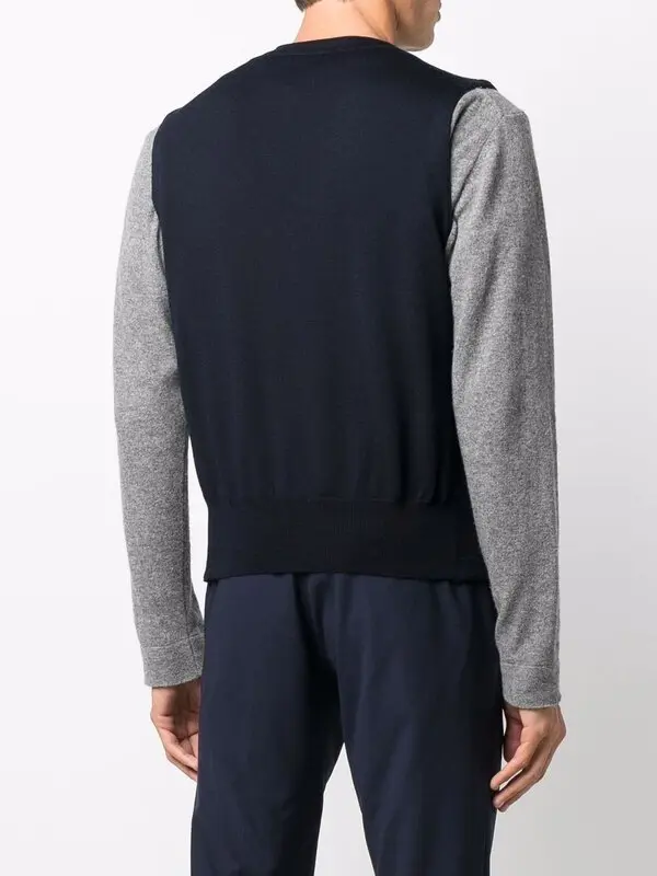 FILERIA Knitted Sweater Vest - Blue
