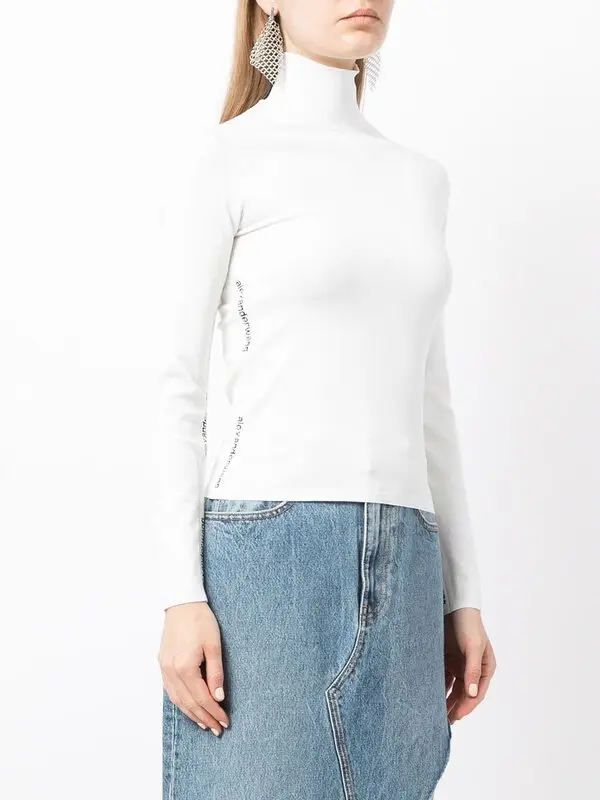 Alexander Wang Logo Jacquard Trim Top