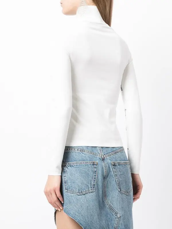 Alexander Wang Logo Jacquard Trim Top