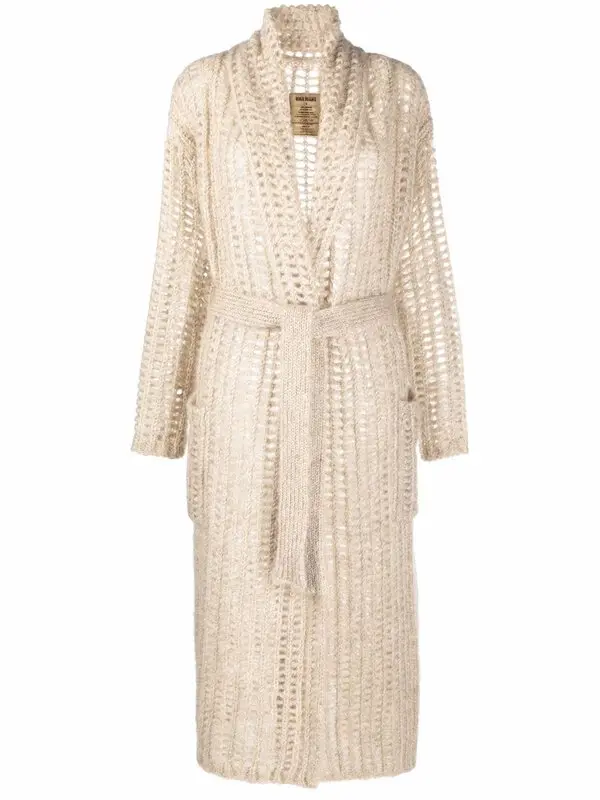 UMA WANG Open-knit Long Cardigan