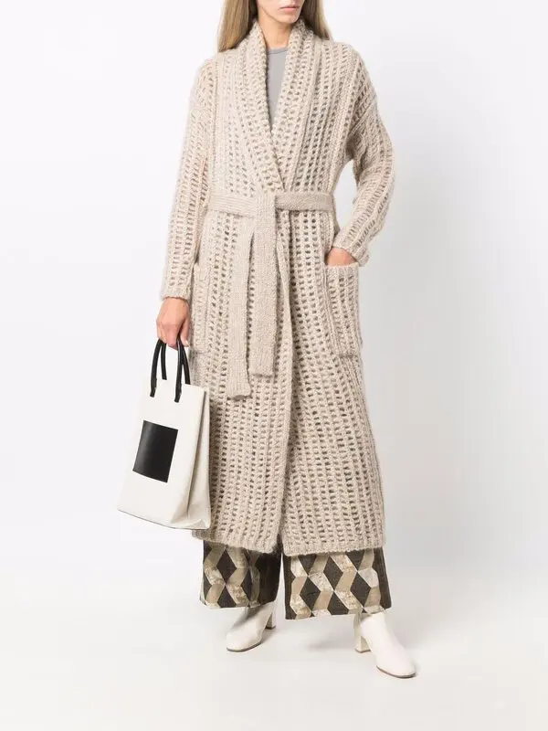 UMA WANG Open-knit Long Cardigan