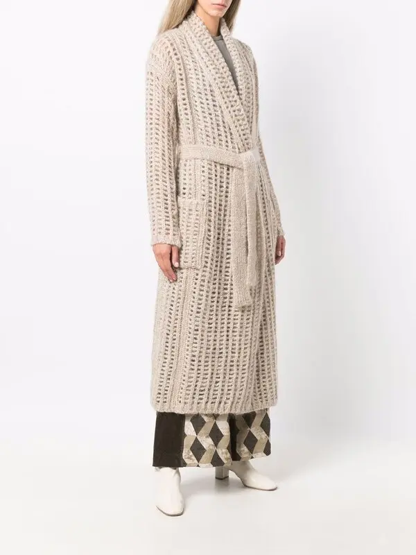 UMA WANG Open-knit Long Cardigan