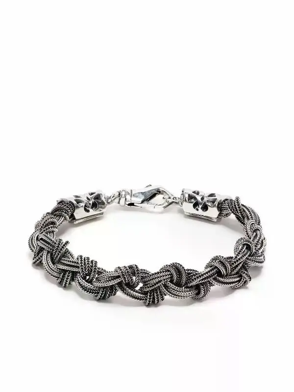 Emanuele Bicocchi Braided Knot Bracelet - Silver