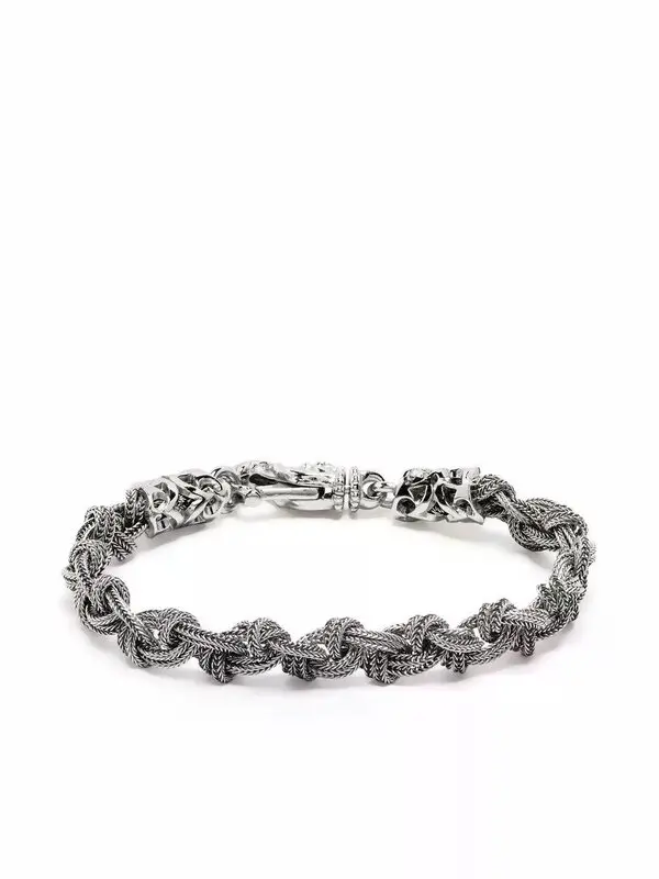 Emanuele Bicocchi Braided Knot Bracelet - Silver