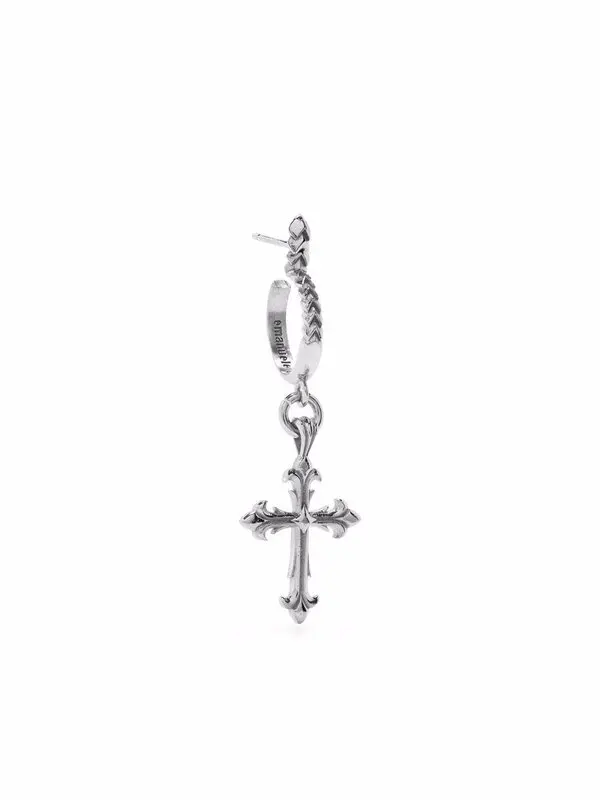 Emanuele Bicocchi Fleury Cross Charm Earring - Silver