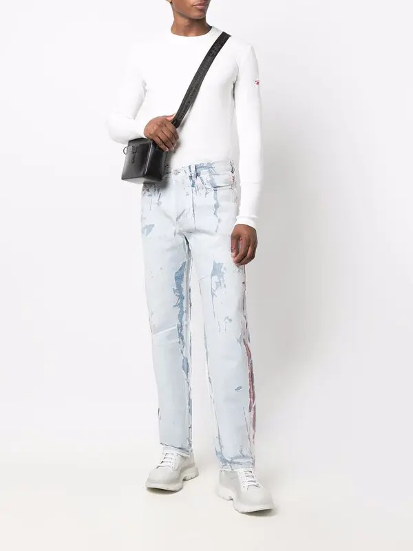 DIESEL® Straight-leg Jeans With Distressed Details