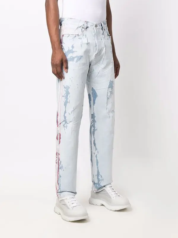 DIESEL® Straight-leg Jeans With Distressed Details