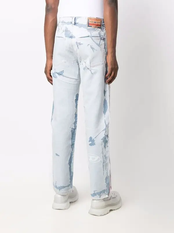 DIESEL® Straight-leg Jeans With Distressed Details