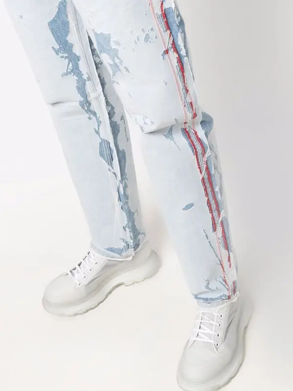 DIESEL® Straight-leg Jeans With Distressed Details