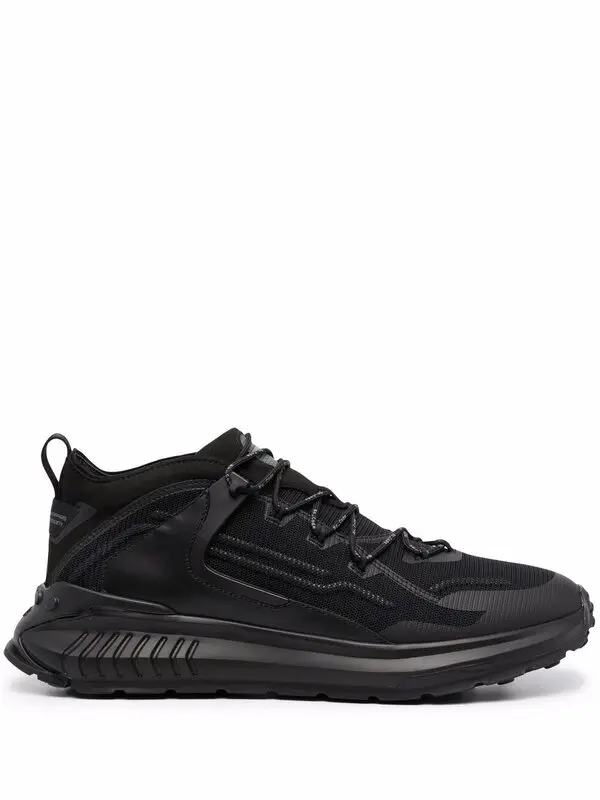 TOD'S Leather & Mesh Panelling Lace-up Sneakers