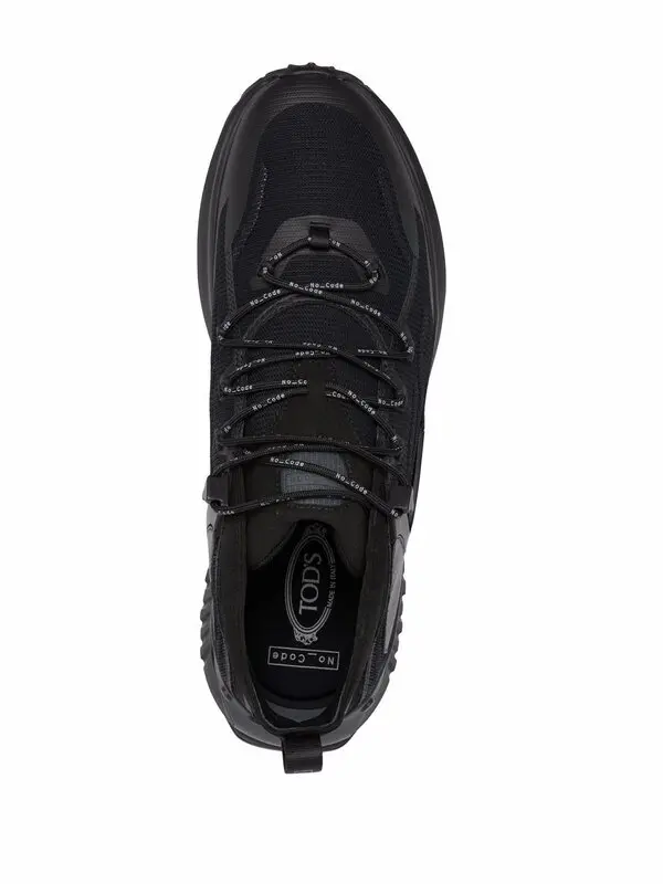 TOD'S Leather & Mesh Panelling Lace-up Sneakers