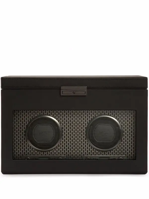 Wolf Axis Double Watch Winder - Black