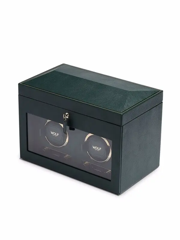 Wolf Double Watch Winder - Green