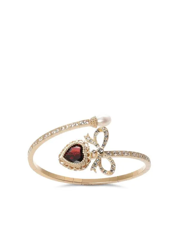 Dolce & Gabbana 18k Yellow Devotion Garnet And Sapphire Bracelet - Gold