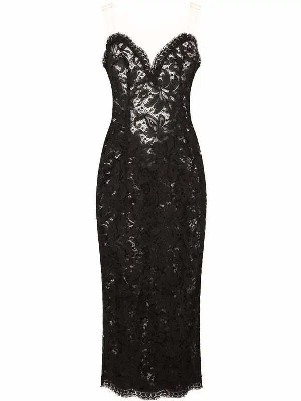 Dolce & Gabbana Sleeveless Tulle Midi Dress