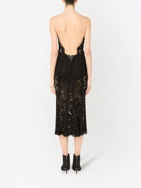 Dolce & Gabbana Sleeveless Tulle Midi Dress