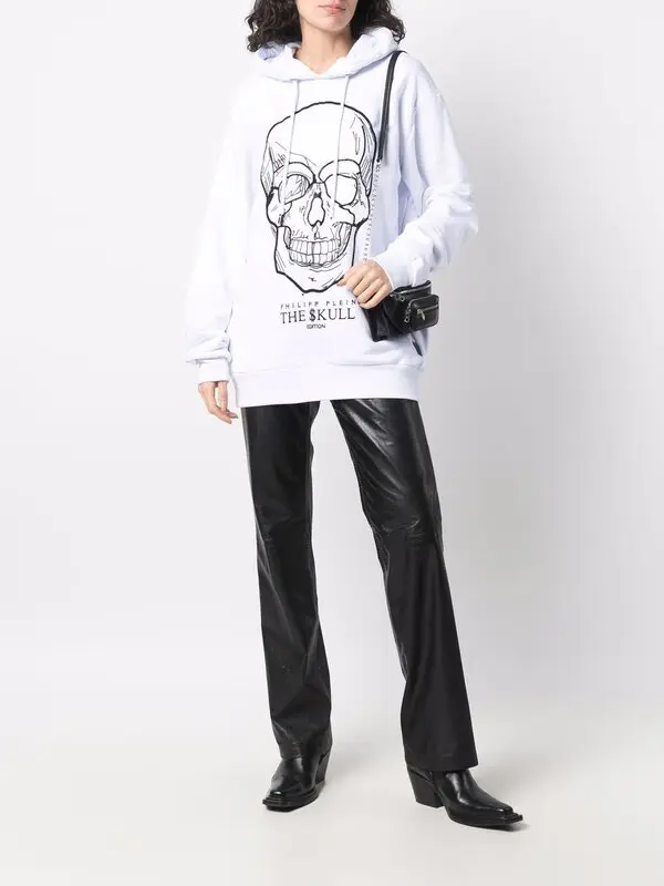 Philipp Plein Crystal-skull Pullover Hoodie