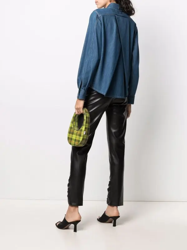DIESEL® Cotton Drape Detail Long-sleeve Denim Shirt