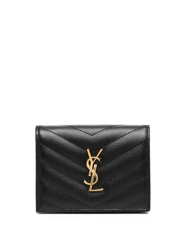 Saint Laurent Logo-appliqué Wallet - Black