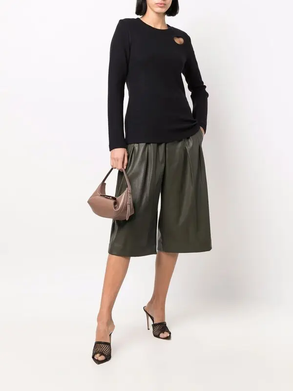 3.1 Phillip Lim Vegan Leather Box-pleat Culottes