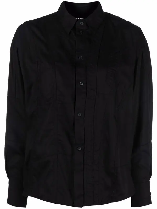 DIESEL® Deconstructed Button Shirt - Black