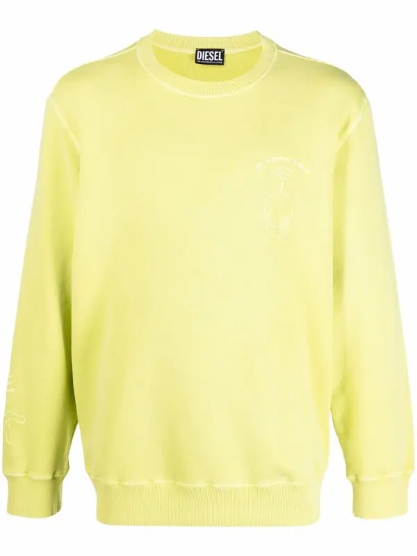 DIESEL® Embroidered Motif Jumper - Green