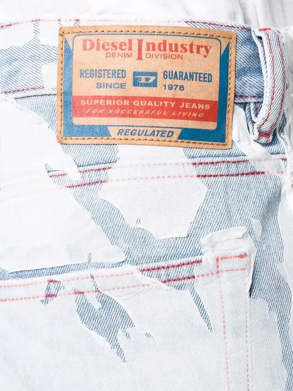 DIESEL® Peel-off Effect Straight-leg Jeans