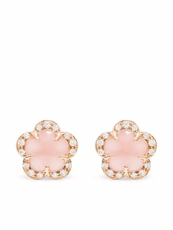 Pasquale Bruni 18kt Rose Gold Figlia Dei Fiori Diamond Earrings - Pink