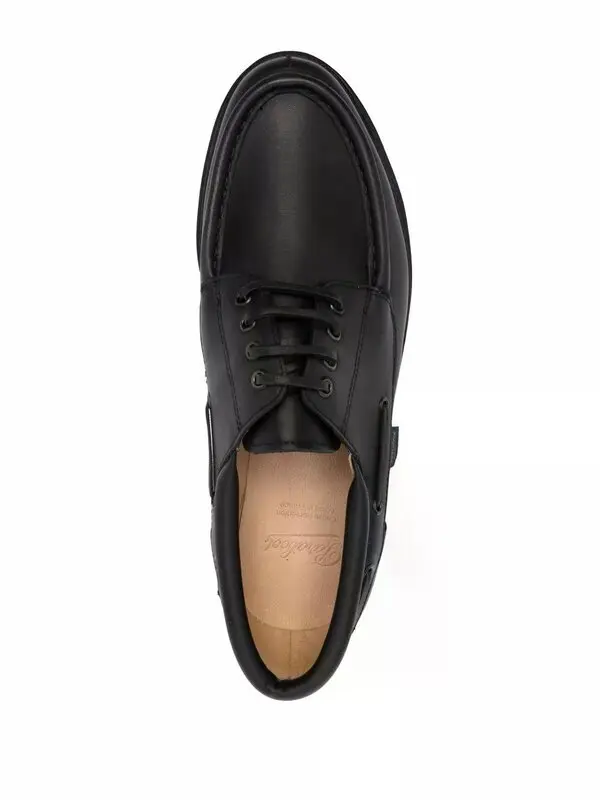 Paraboot Ridged Sole Boat Shoes - Blue