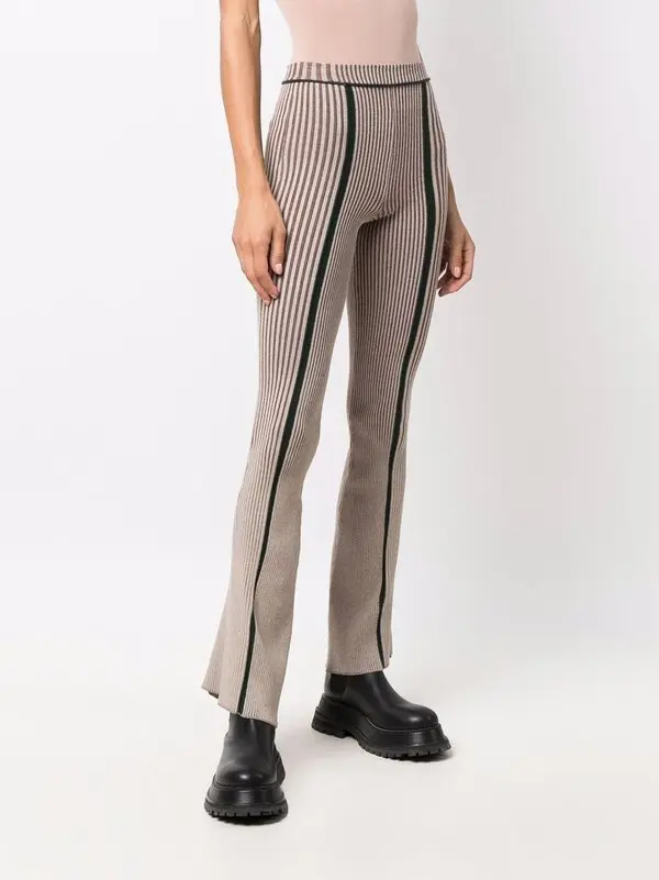 Eckhaus Latta Striped Flared Leggings
