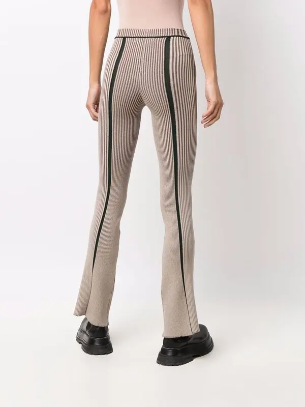 Eckhaus Latta Striped Flared Leggings