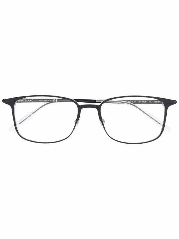 Montblanc Matte-effect Rectangle-frame Glasses