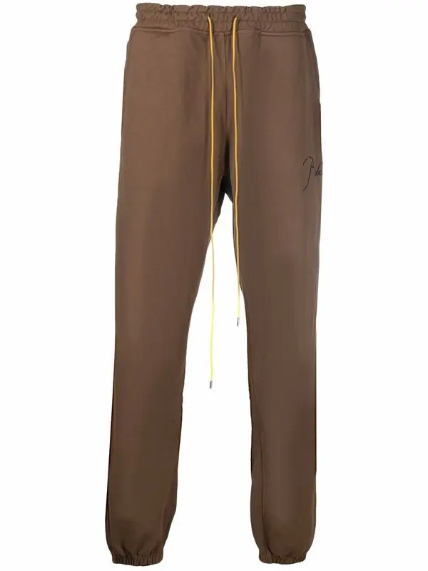 Rhude Drawstring-waist Track Trousers - Brown