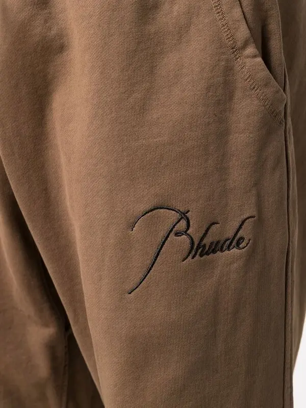Rhude Drawstring-waist Track Trousers - Brown