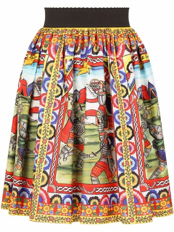 Dolce & Gabbana Graphic-print A-line Skirt