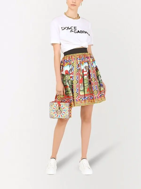 Dolce & Gabbana Graphic-print A-line Skirt